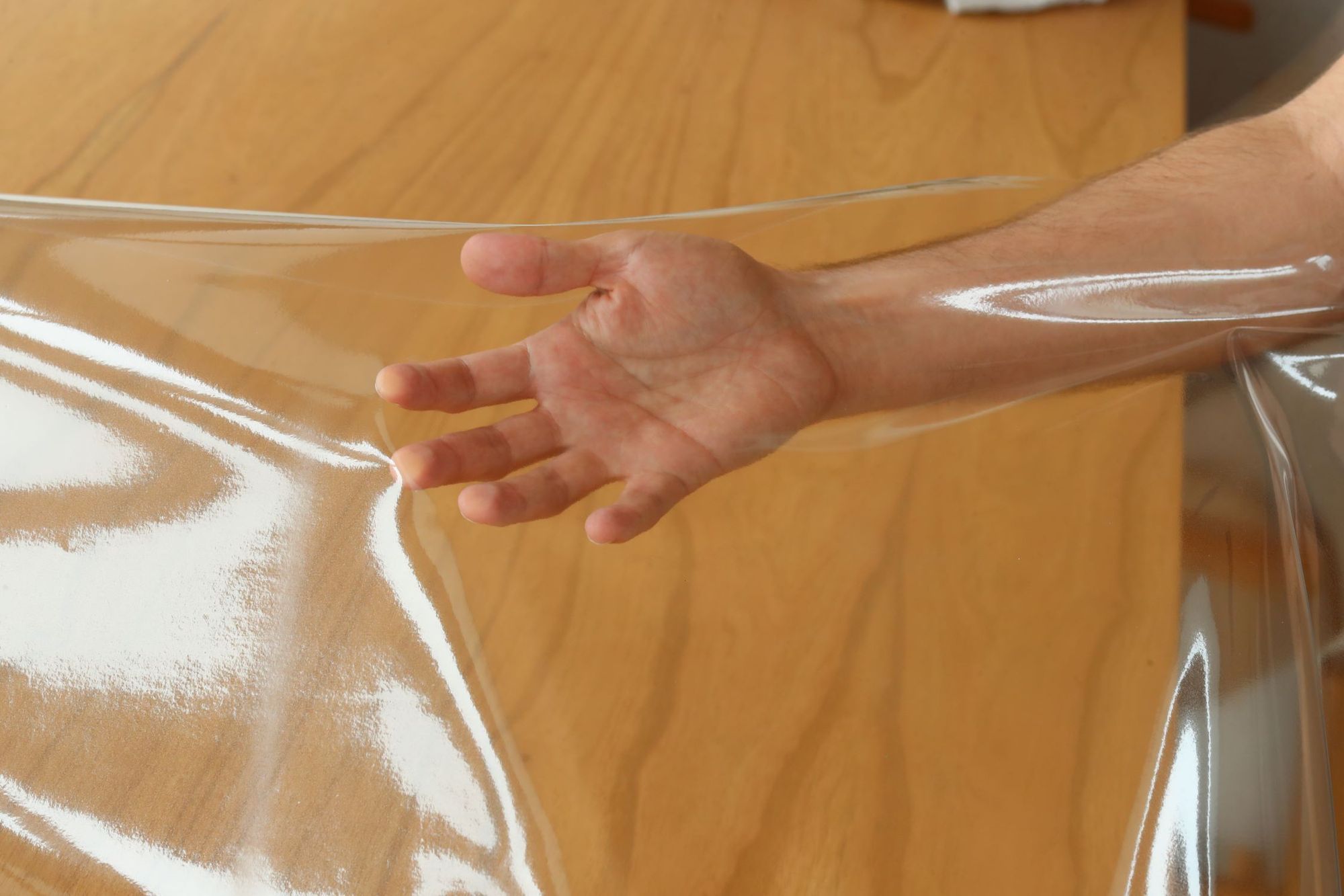 Plástico PVC 0,30mm Cristal Transparente Rolo 1,37m x 50m Kapazi ...