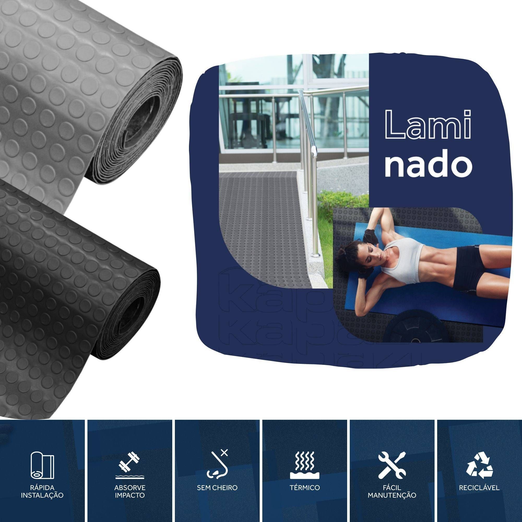 Piso Laminado 5mm Liso Rolo 1m x 10m Preto Kapazi - Kapazi Elo - Portal ...