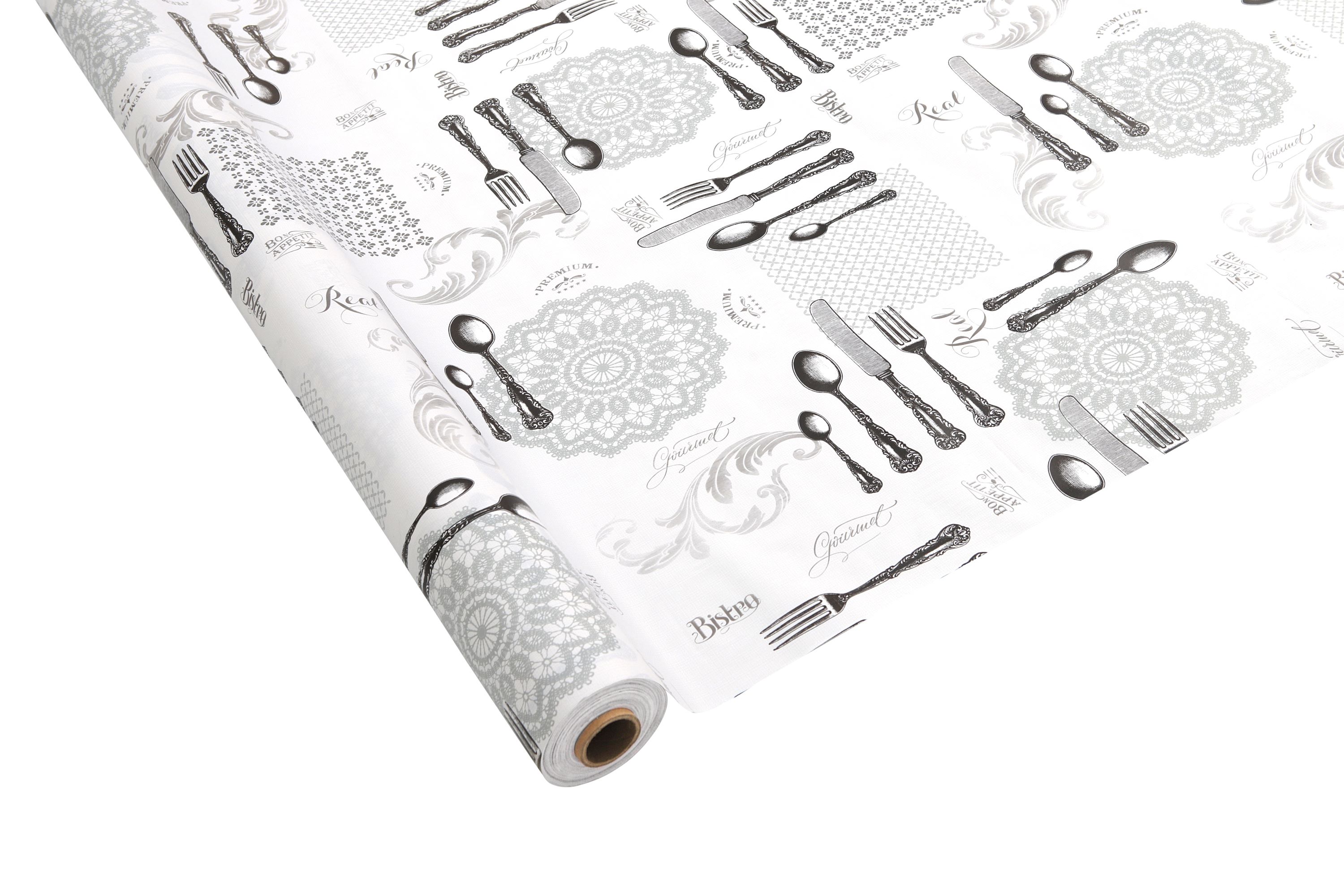 Toalha de Mesa Carinho Rolo 1,37m x 30m Talheres Bistrô Kapazi - Kapazi ...